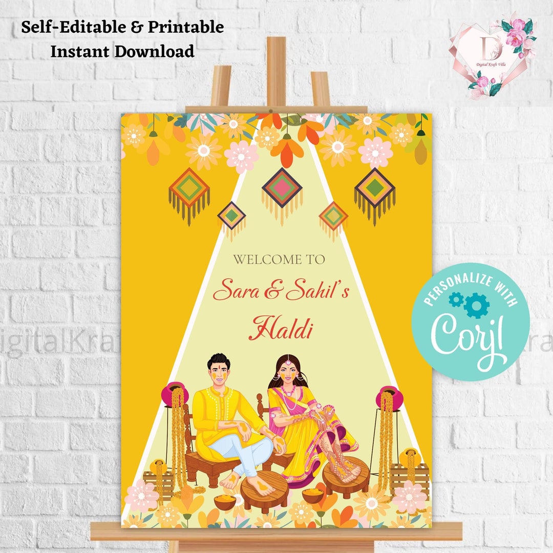 Haldi Sign, Haldi Welcome Sign, Vatna Sign, Maticoor Sign, Gaye Holud ...