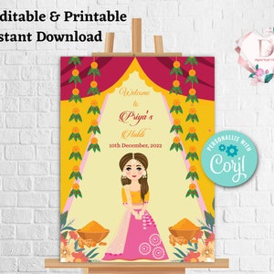 Haldi Sign Haldi Welcome Sign Vatna Sign Maticoor Sign - Etsy