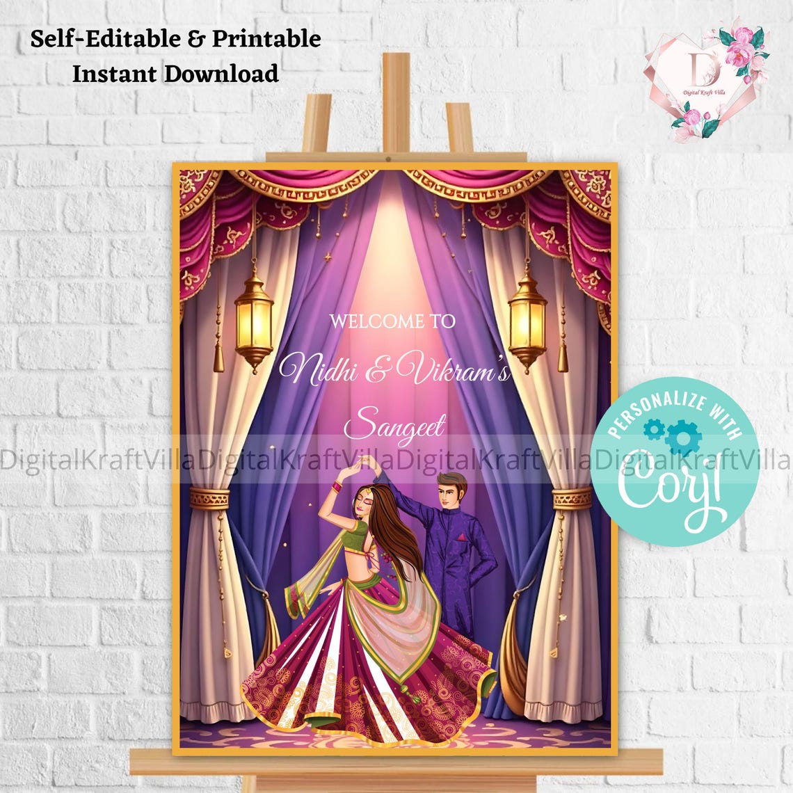 Sangeet Welcome Board Indian Wedding Sign, Sangeet Welcome Sign ...