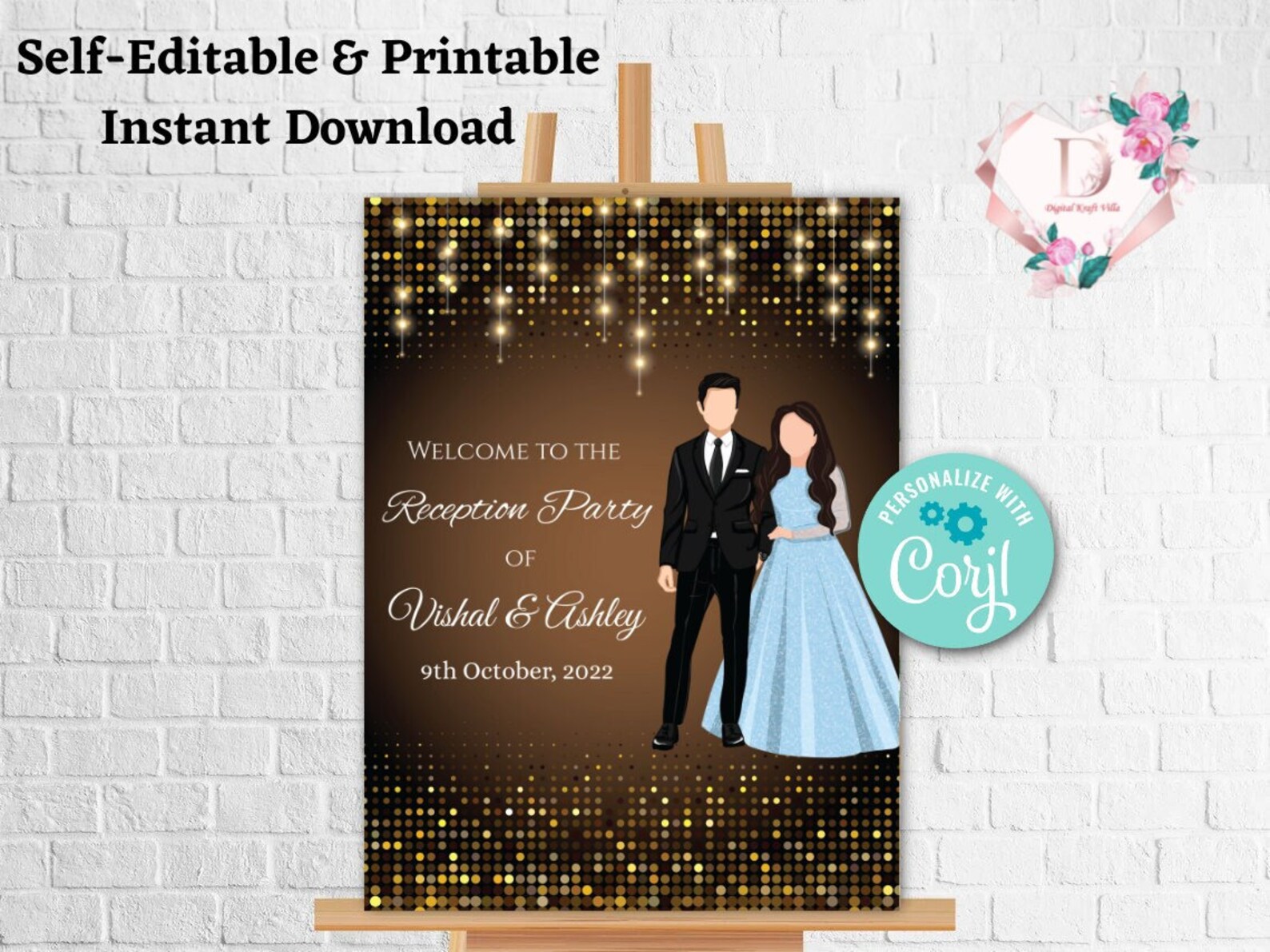 Reception Party Signs, Reception Welcome Sign Board,welcome to Our ...