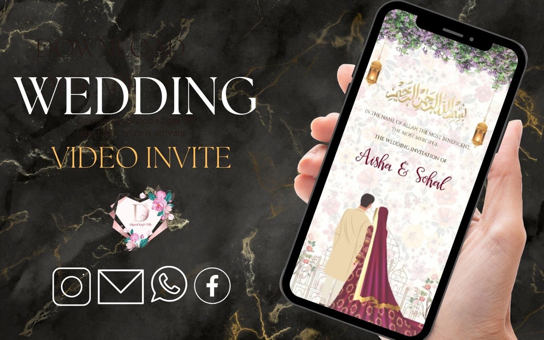 Muslim Wedding Invites, Islamic Wedding Videos, Nikkah Invitations ...