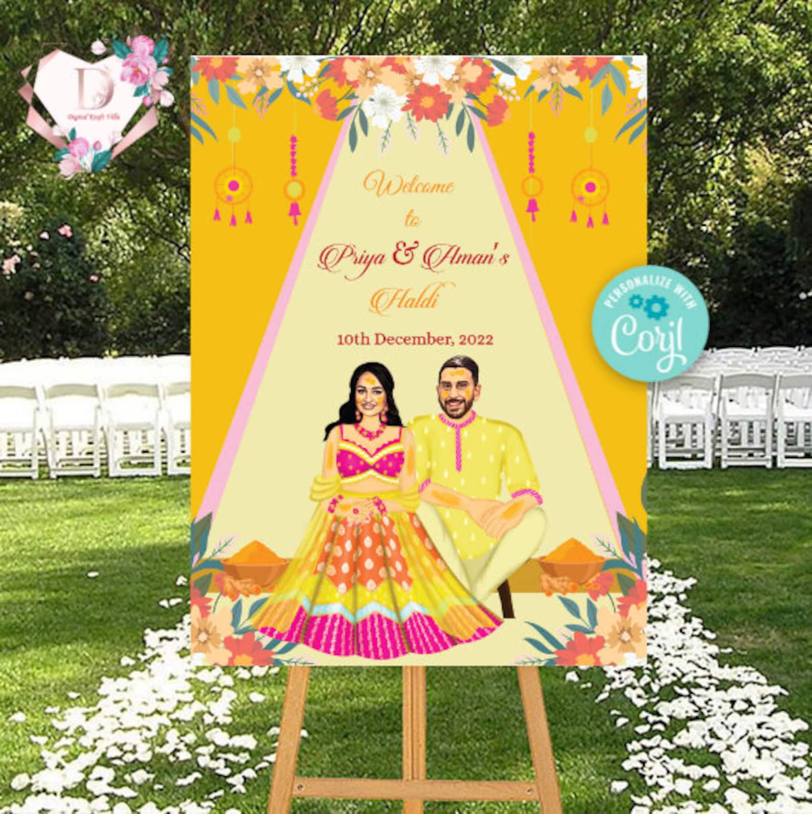 Welcome to Haldi Signs as Haldi Welcome Signs, Couple Haldi Signages ...