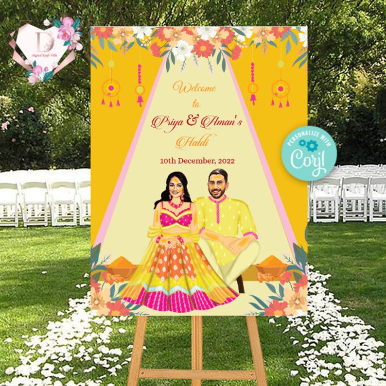 Welcome to Haldi Signs as Haldi Welcome Signs, Couple Haldi Signages ...