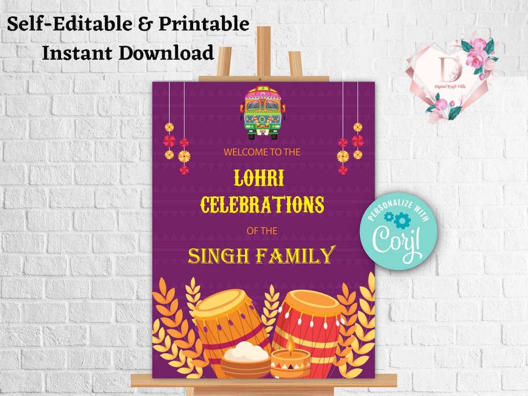 Lohri Welcome Sign & Lohri Posters, Lohri Decoration as Welcome to ...
