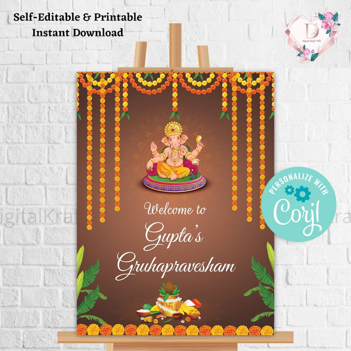 Gruhapravesham Welcome Sign & Gruha Pravesham Sign as - Etsy