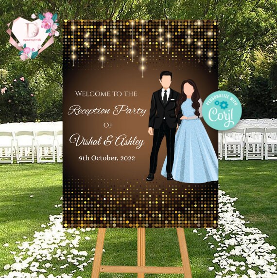 Reception Party Signs, Reception Welcome Sign Board,welcome to Our ...