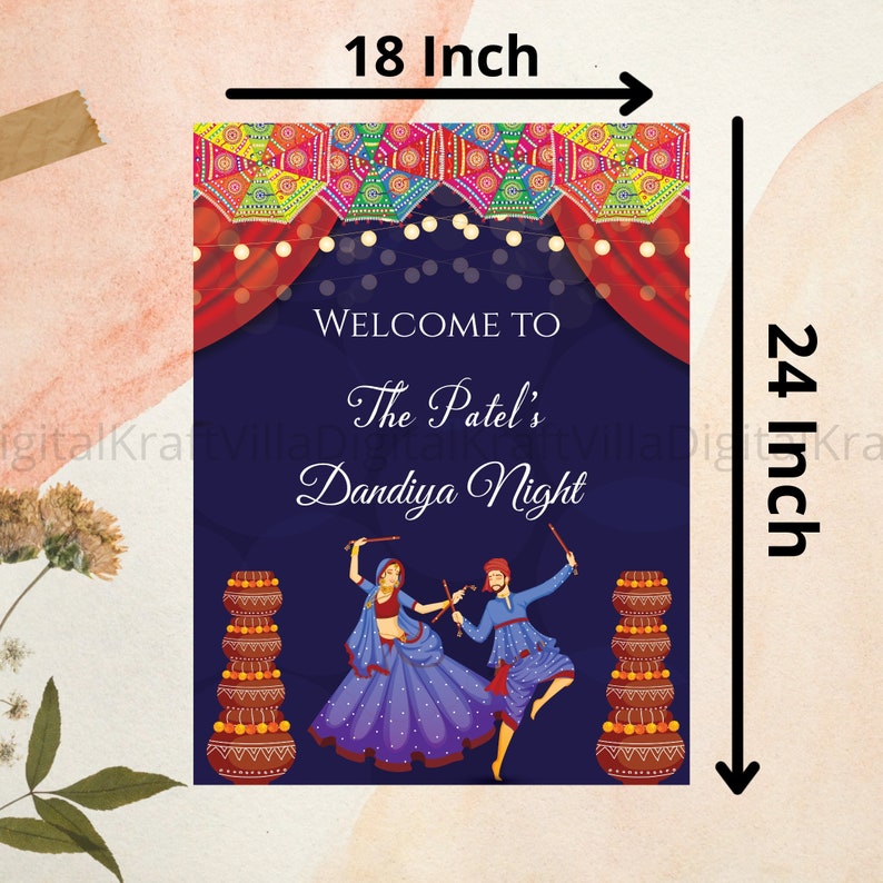 Garba Welcome Poster as Garba Welcome Signs, Garba Celebrations Posters ...