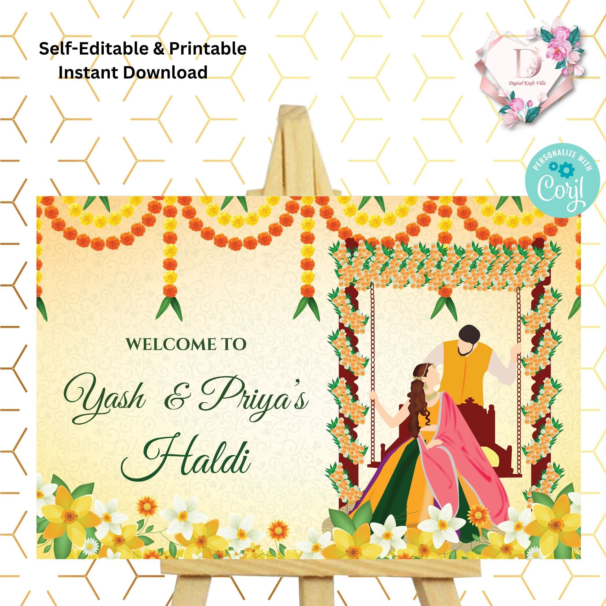 Haldi Posters as Welcome to Haldi Sign, Haldi Welcome Signs & Haldi ...