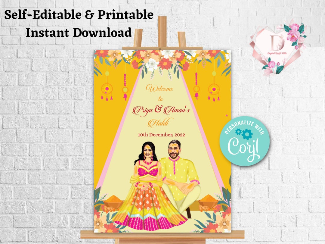 Welcome to Haldi Signs as Haldi Welcome Signs Couple Haldi - Etsy