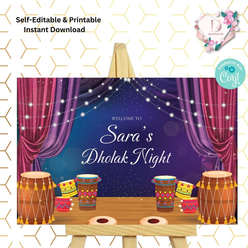Dholki Welcome Signs Dholak Welcome Signage as Dholki Night - Etsy