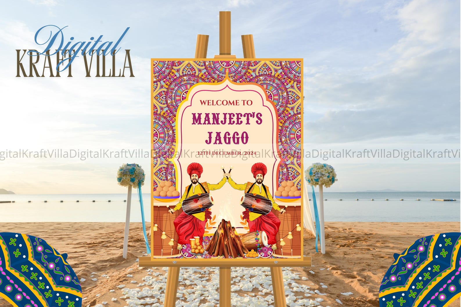 Jaggo Welcome Signs, Jago Welcome Sign as Sade Munde Da Viah Sign ...