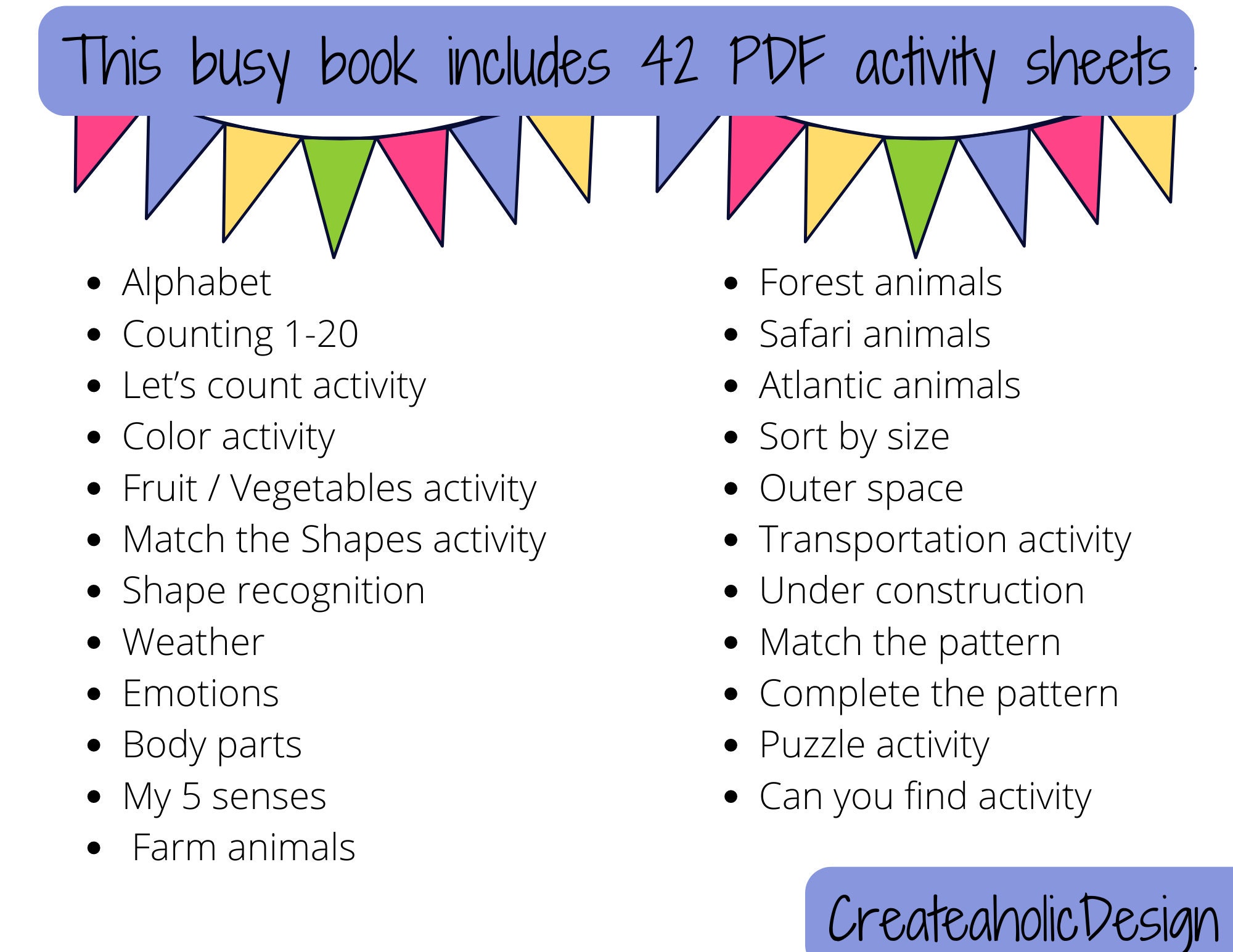 Printable Toddler Busy Book. Preschool Activity Binder. Toddler ...