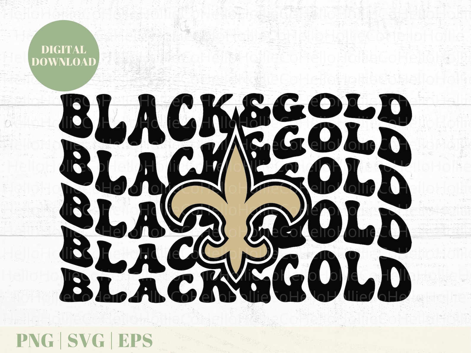 Black and Gold PNG SVG, Nola Saints Png, Sunday Svg, Saints Png, Nola ...