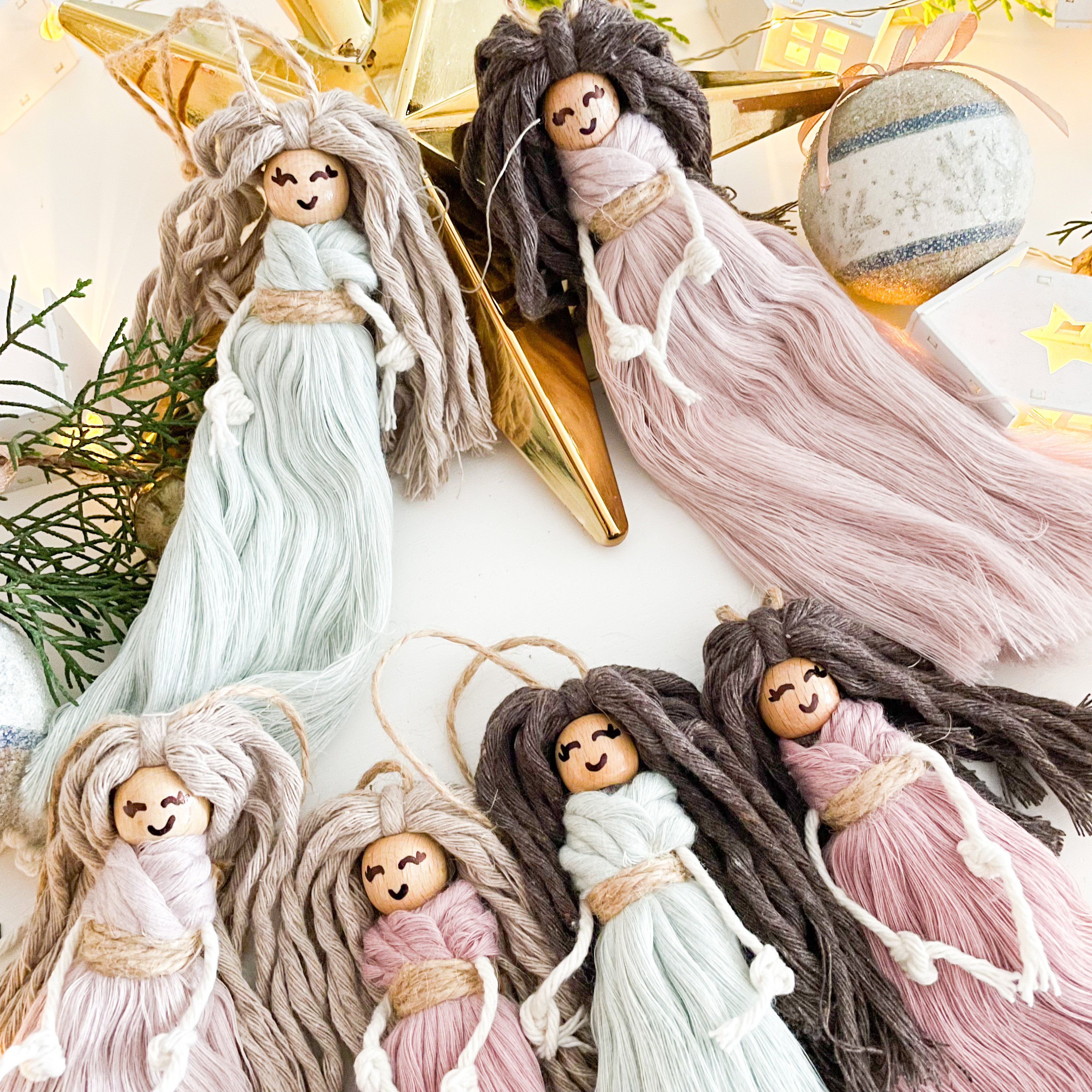 Macrame Angel | Macrame Doll | Macrame Christmas Angel | Christmas ...