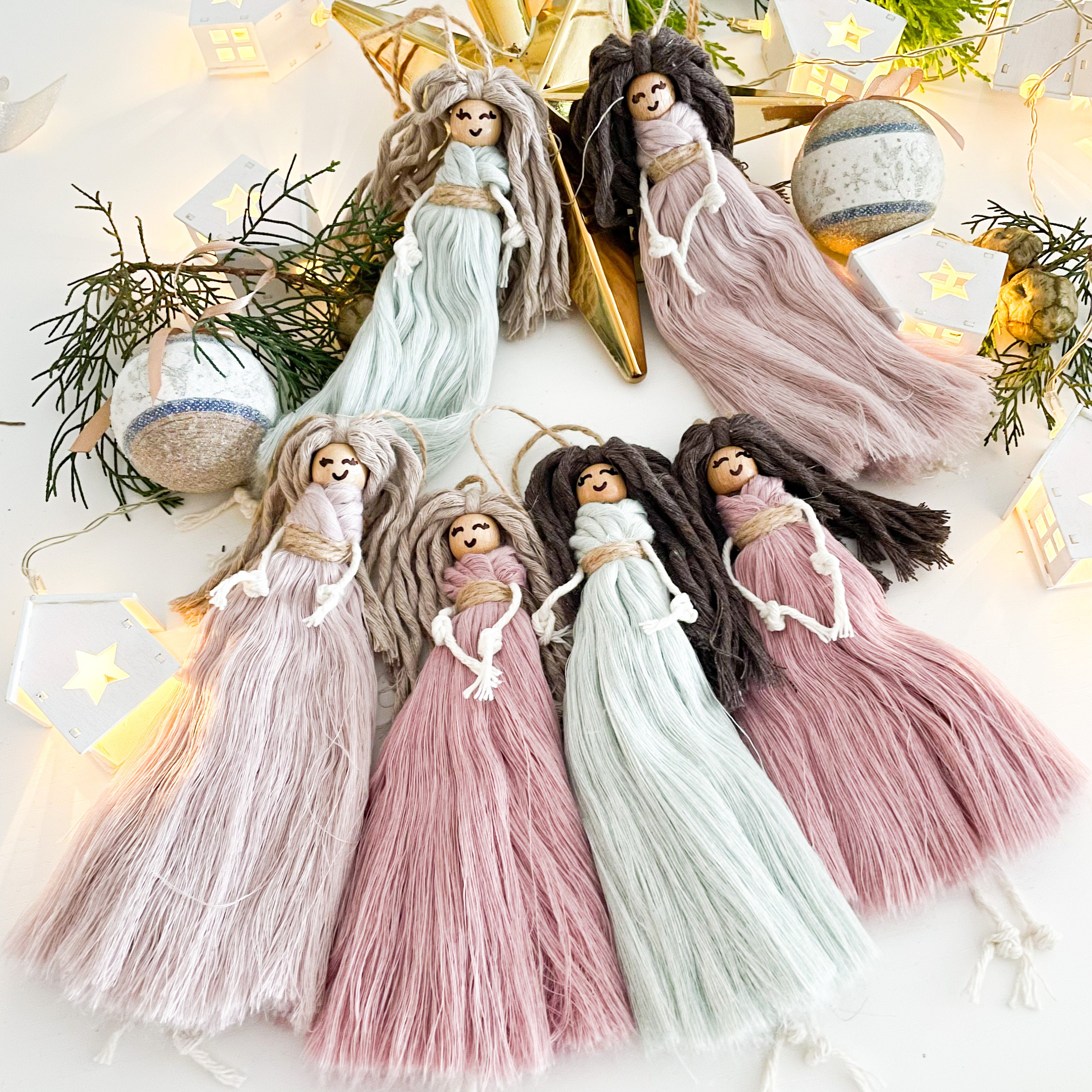 Macrame Angel | Macrame Doll | Macrame Christmas Angel | Christmas ...