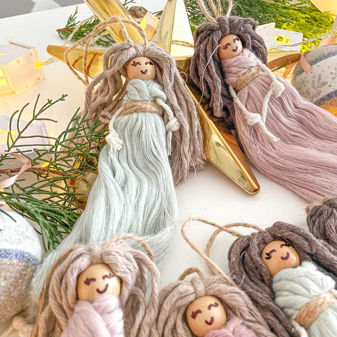 Macrame Angel | Macrame Doll | Macrame Christmas Angel | Christmas ...