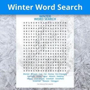 4 Seasons Word Search Bundle- Party Game Printable - Etsy