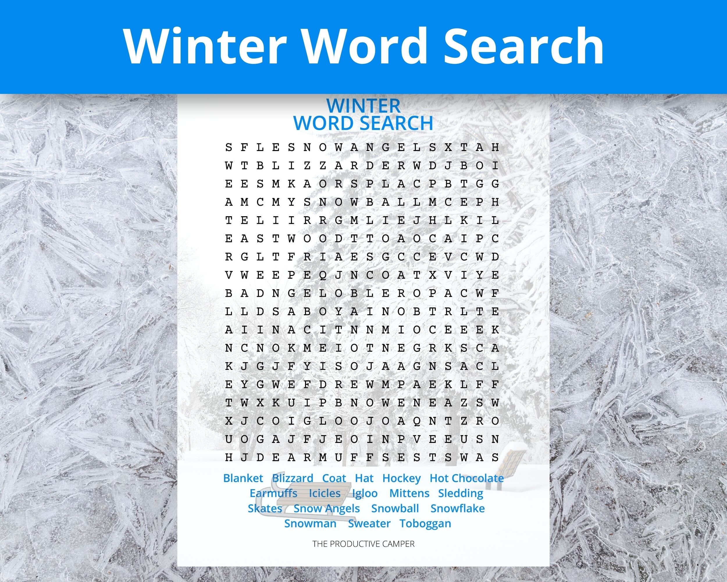 4 Seasons Word Search Bundle- Party Game Printable - Etsy