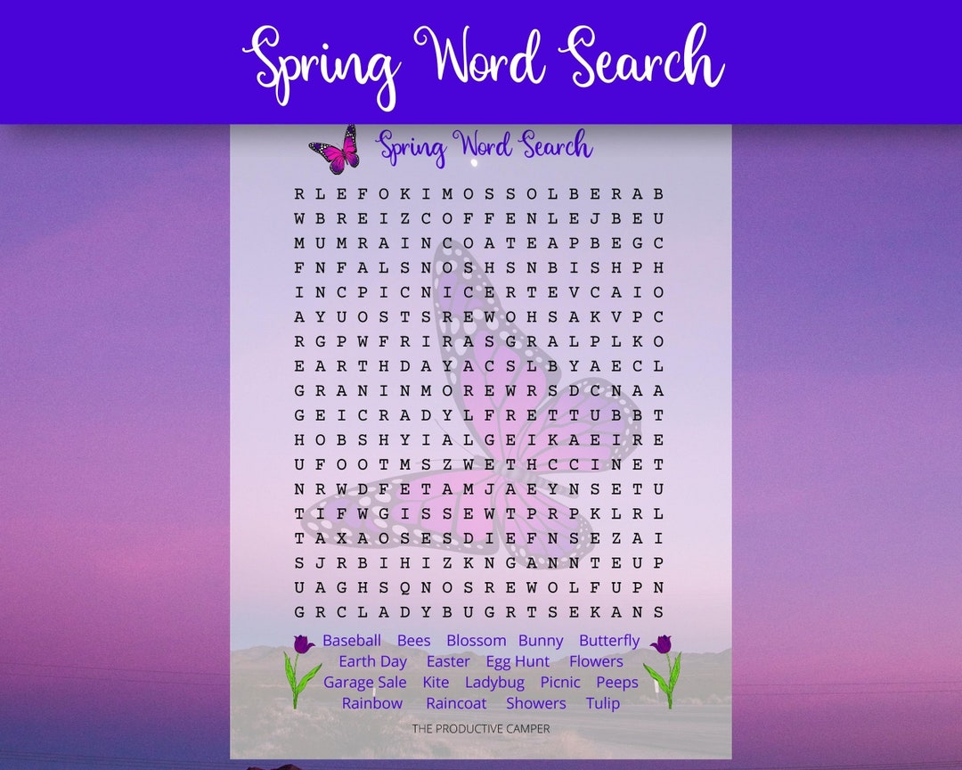 Spring Word Search Party Game Printable Etsy spring-word-search-party-game-printable-etsy