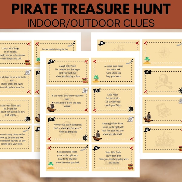 Pirate Treasure Hunt - Etsy