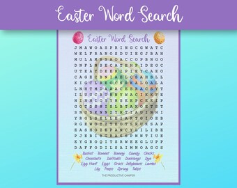 Easter Word Search ADVANCED Printable Digital Download 5 Unique Word ...
