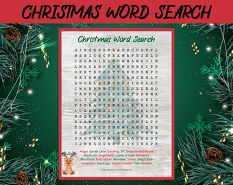 Christmas Word Scramble - Christmas Word Search - Christmas Word Puzzle ...