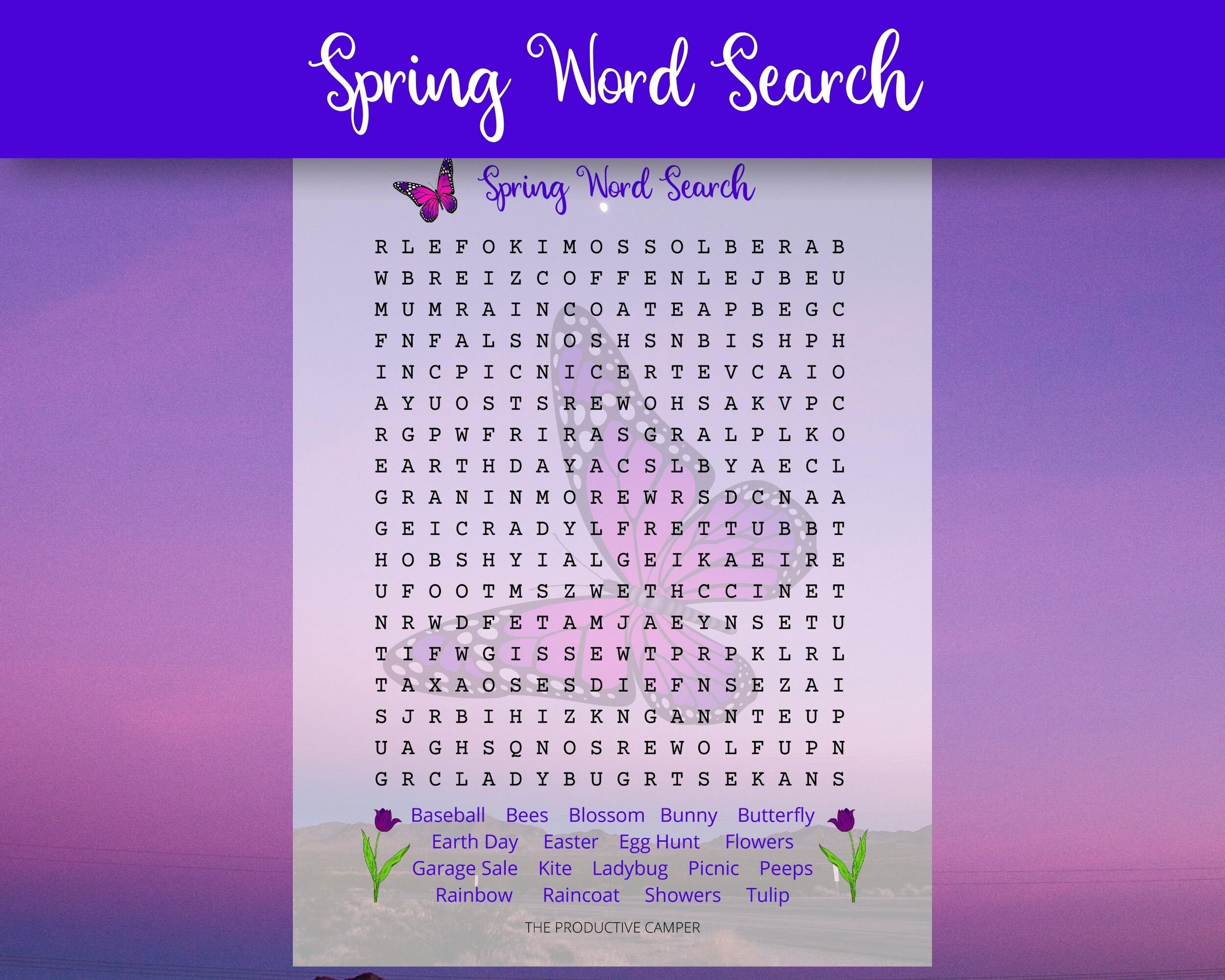 4 Seasons Word Search Bundle- Party Game Printable - Etsy