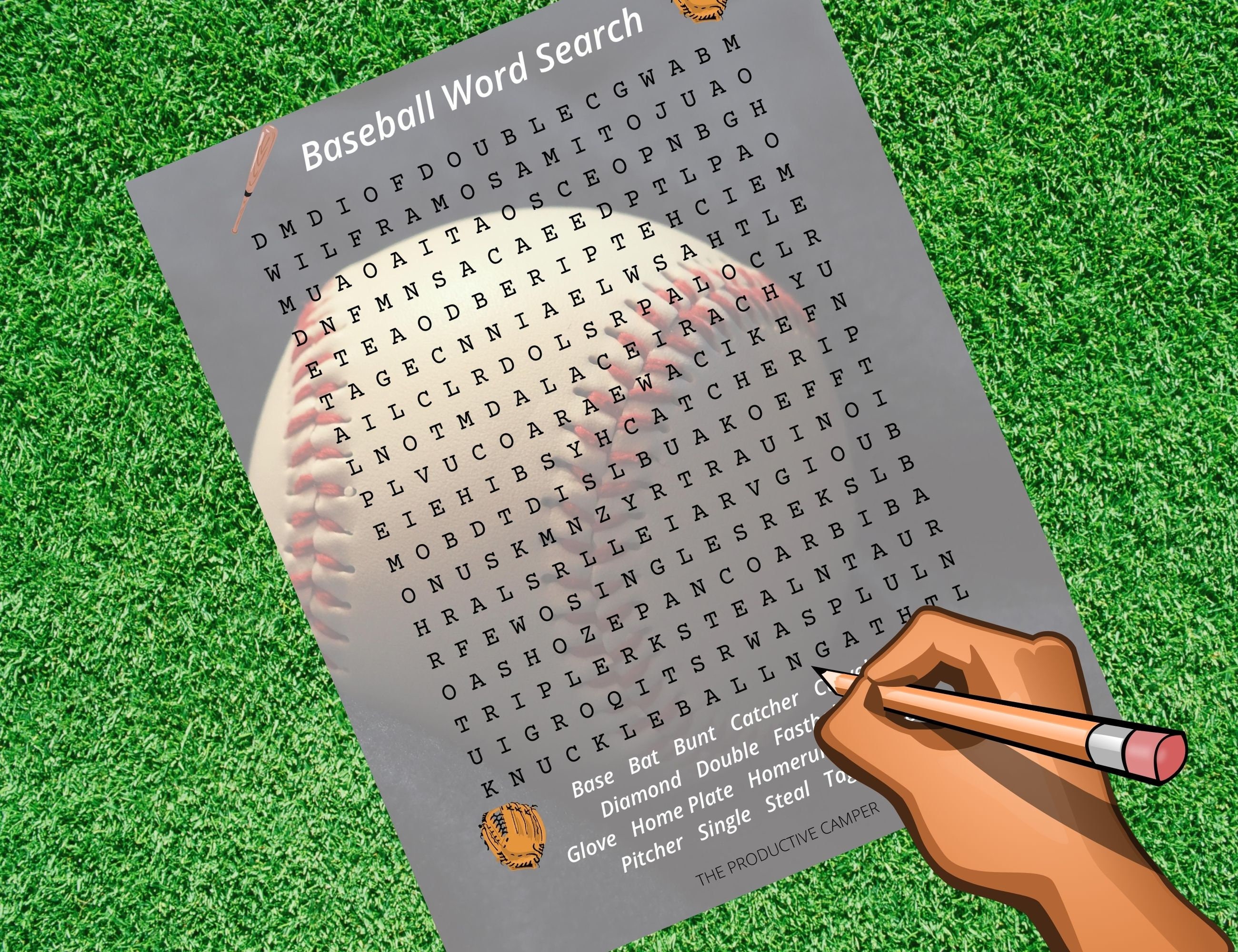 Homerun With Fun: Baseball Themed Word Search Printable Game for Fans ...