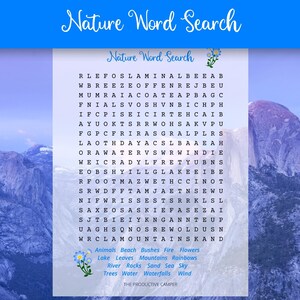 Nature Word Search Bundle- Party Game Printable - Etsy