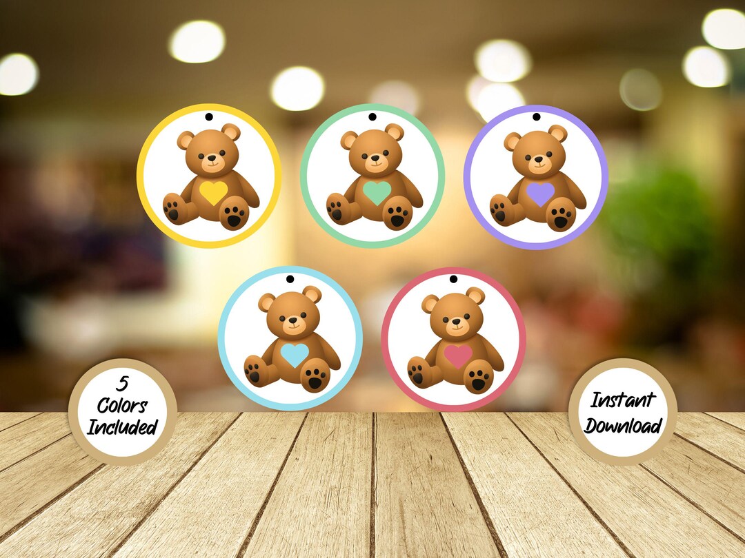 Bear Gift Tag Set - Printable Love Theme Tags (digital Download) - Etsy