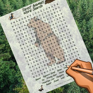 Forest Animals Word Search Party Game Printable - Etsy