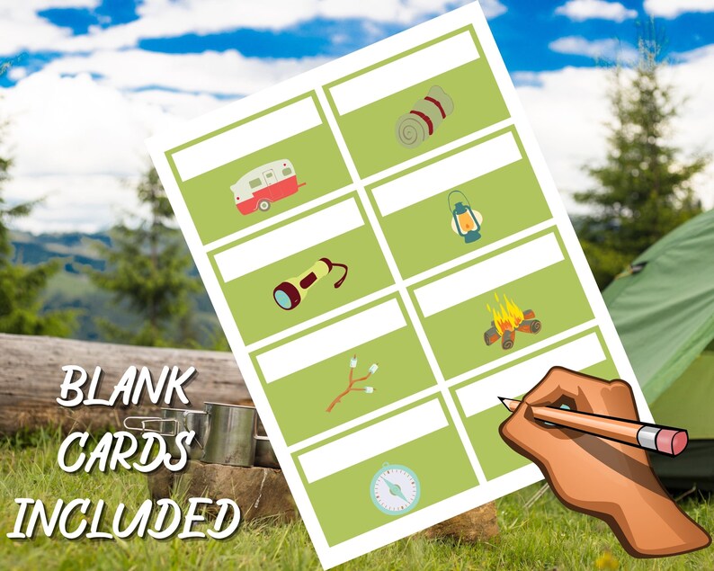 Camping Charades Printable: Family Game Night (PDF Download) - Etsy
