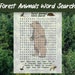Forest Animals Word Search Party Game Printable - Etsy