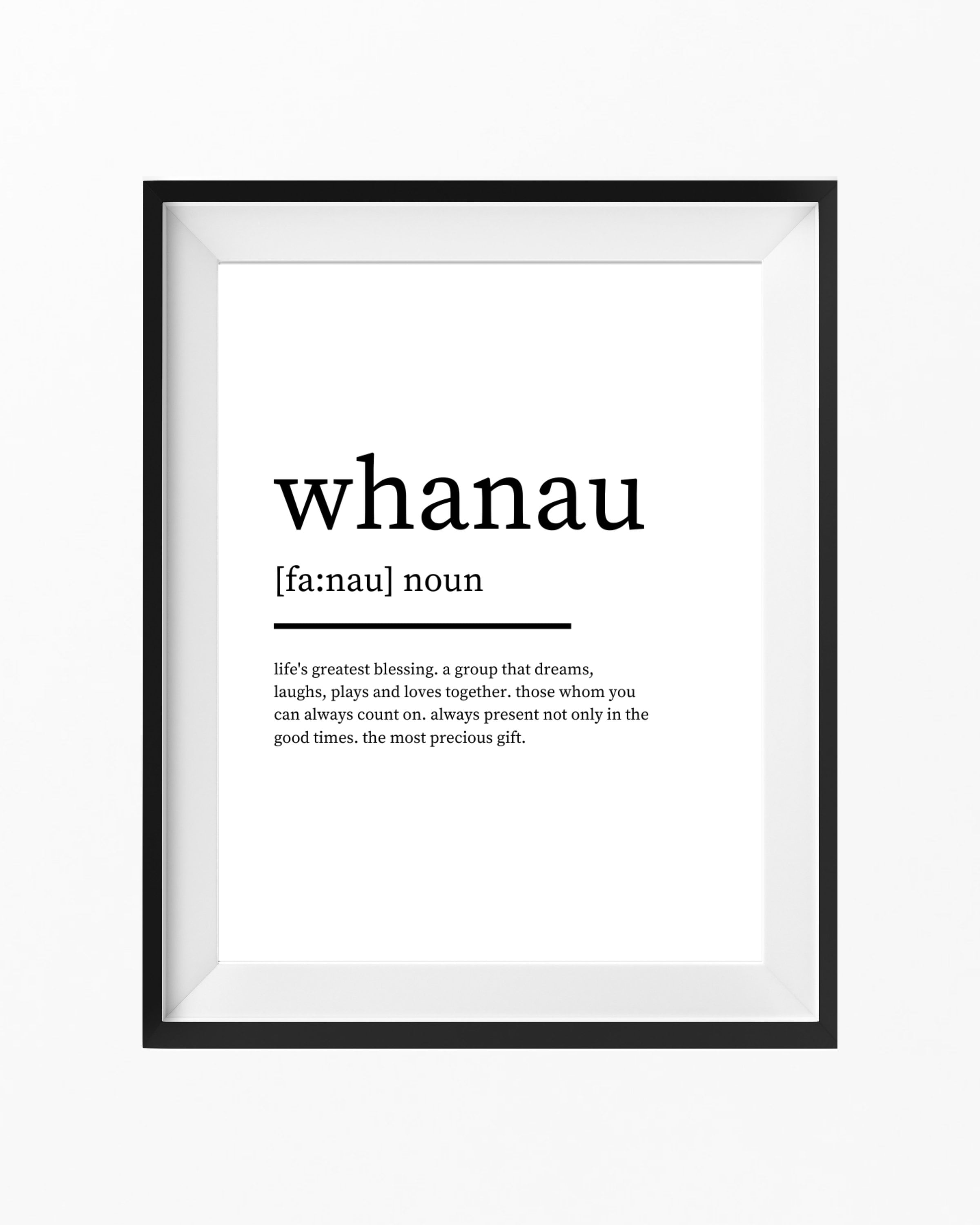 New Zealand Maori Whanau (family) & Home Definition Digital Print Set ...