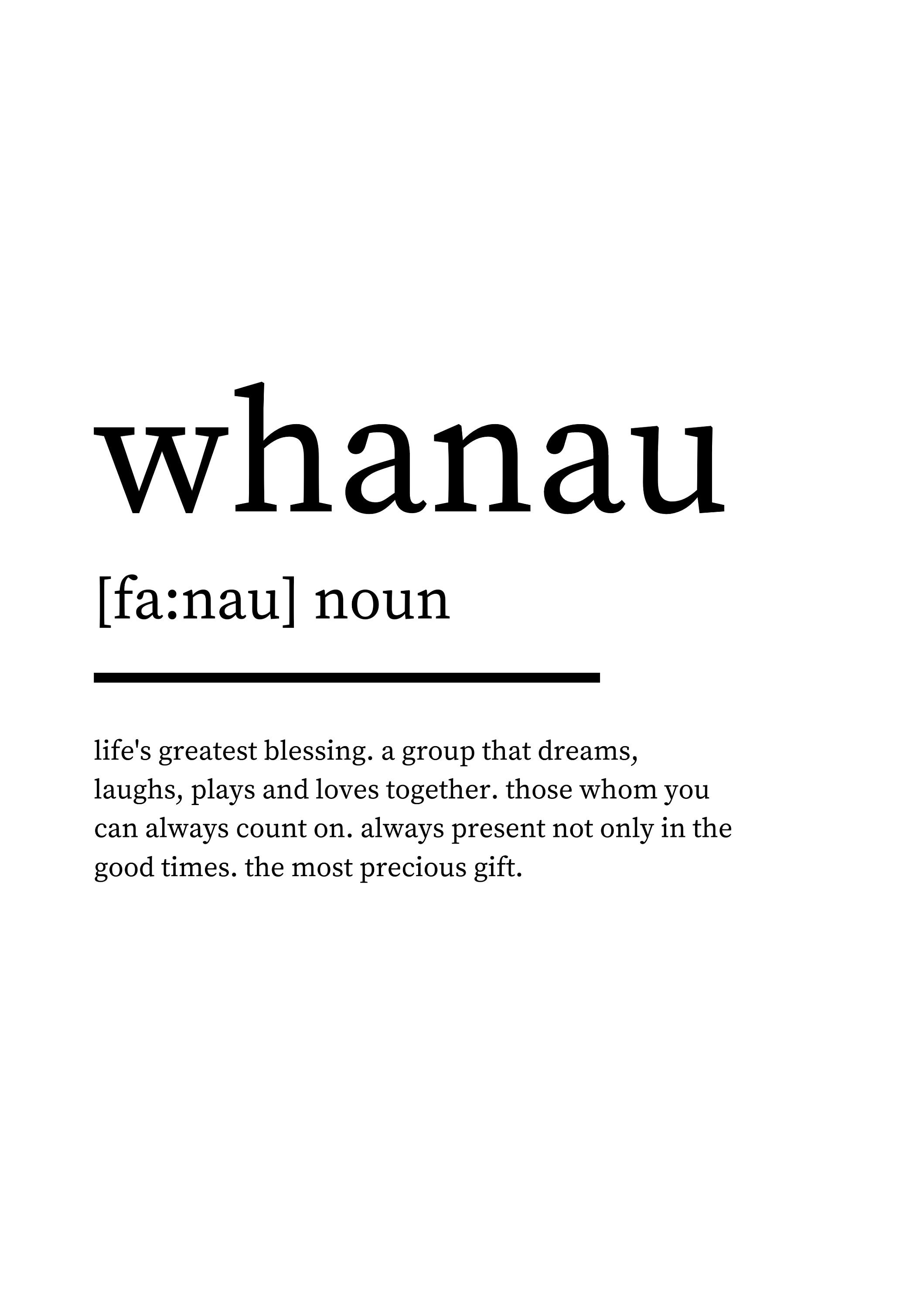 New Zealand Maori Whanau (family) & Home Definition Digital Print Set ...