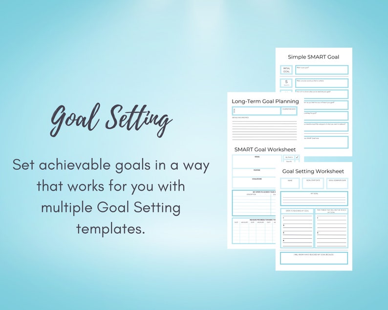 Goal Setting and Tracker Bundle: Long-term Planning, SMART Goals ...