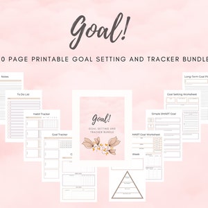 Goal Setting and Tracker Bundle: Long-term Planning, SMART Goals ...