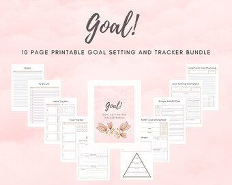 Goal Planner and Journal Bundle: 25 Pages of Goal Setting - Etsy