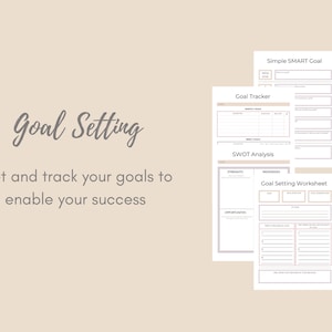 Goal Planner and Journal Bundle: 25 Pages of Goal Setting, Goal ...