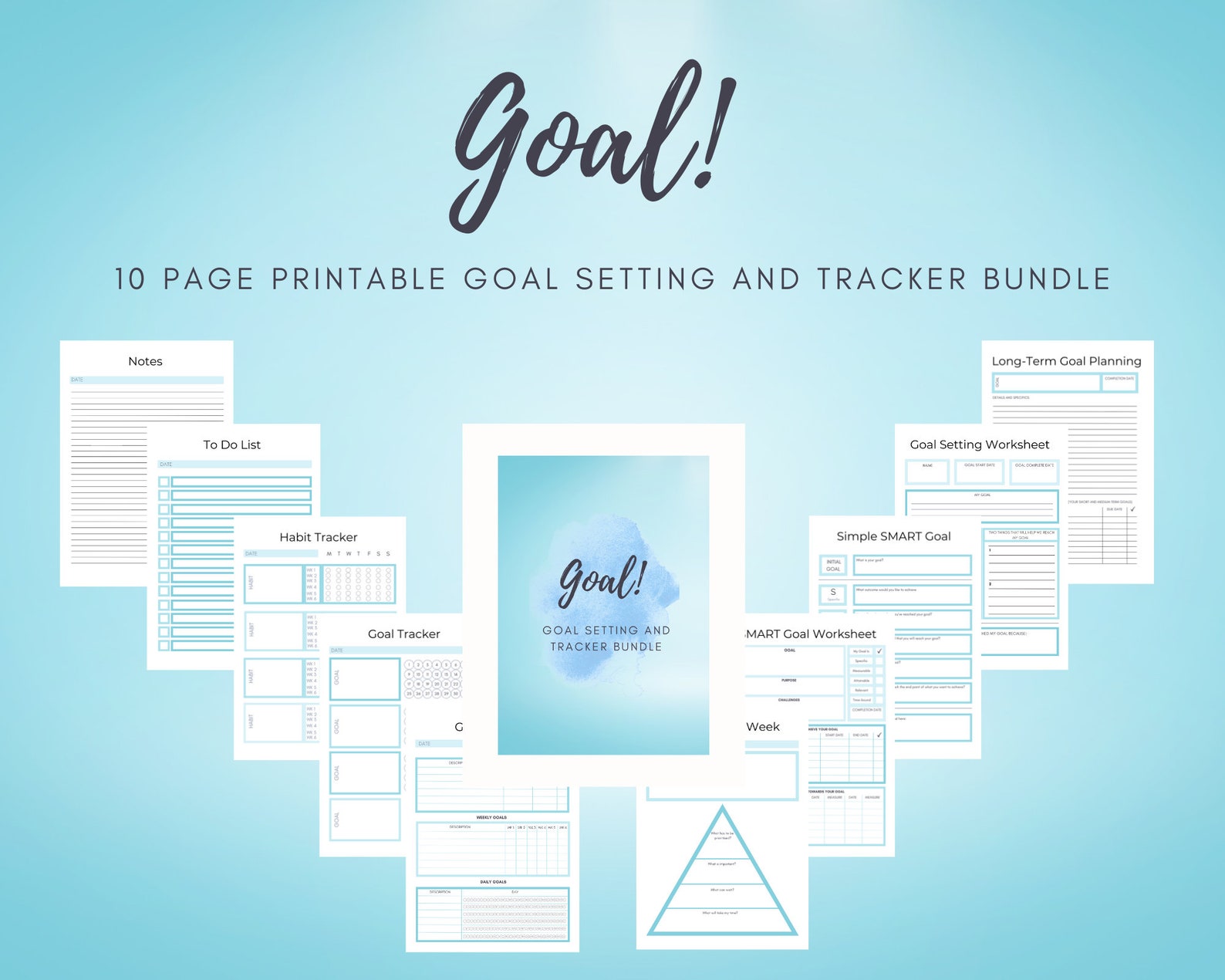 Goal Setting and Tracker Bundle: Long-term Planning, SMART Goals ...