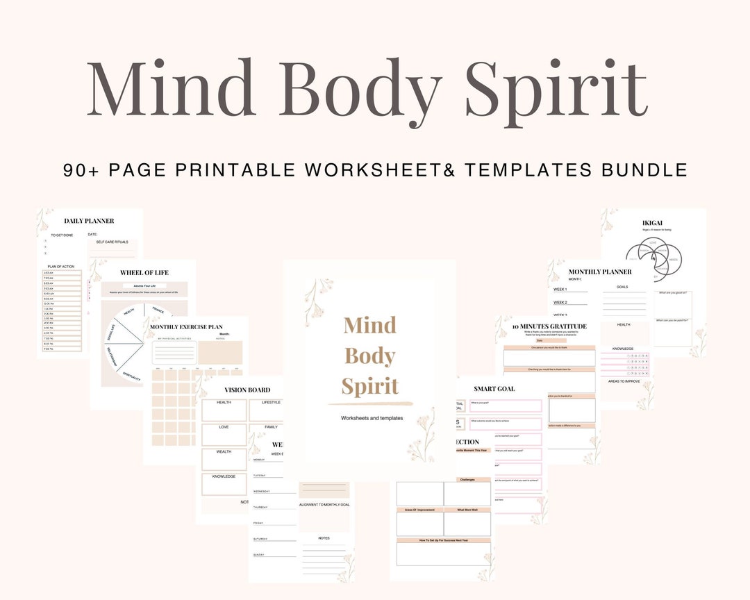 Wellness Planner Printable: Goal Setting, Journal, Planner, Templates ...