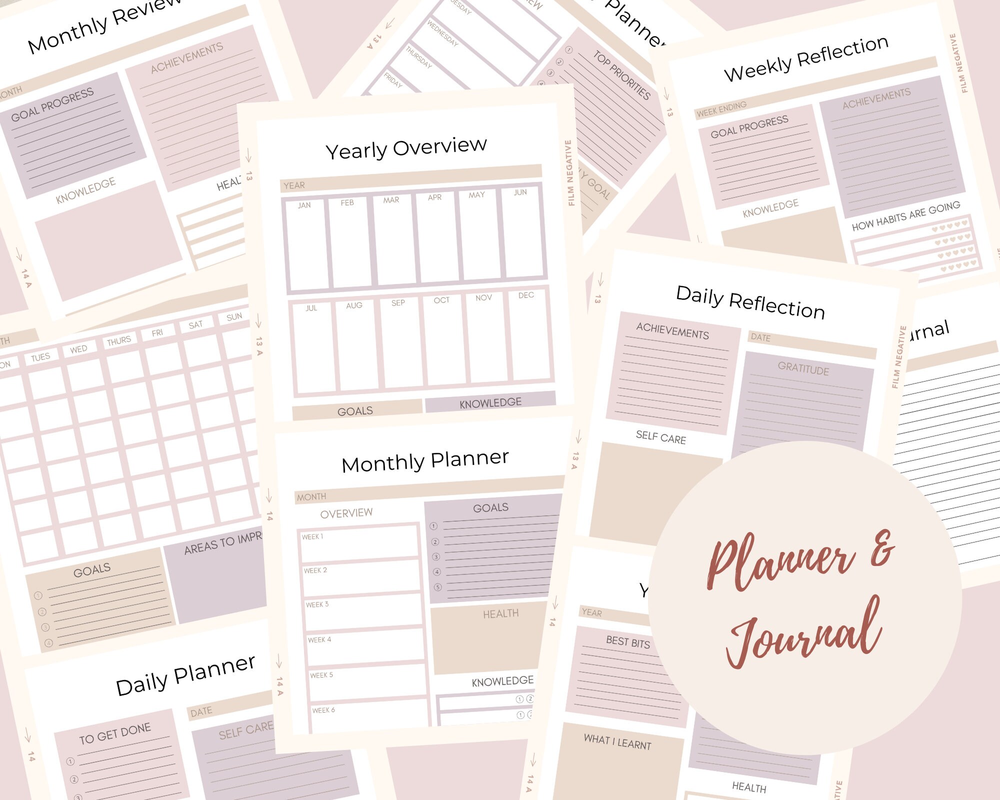 Goal Planner and Journal Bundle: 25 Pages of Goal Setting, Goal ...