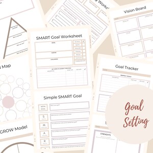 Goal Planner and Journal Bundle: 25 Pages of Goal Setting, Goal ...