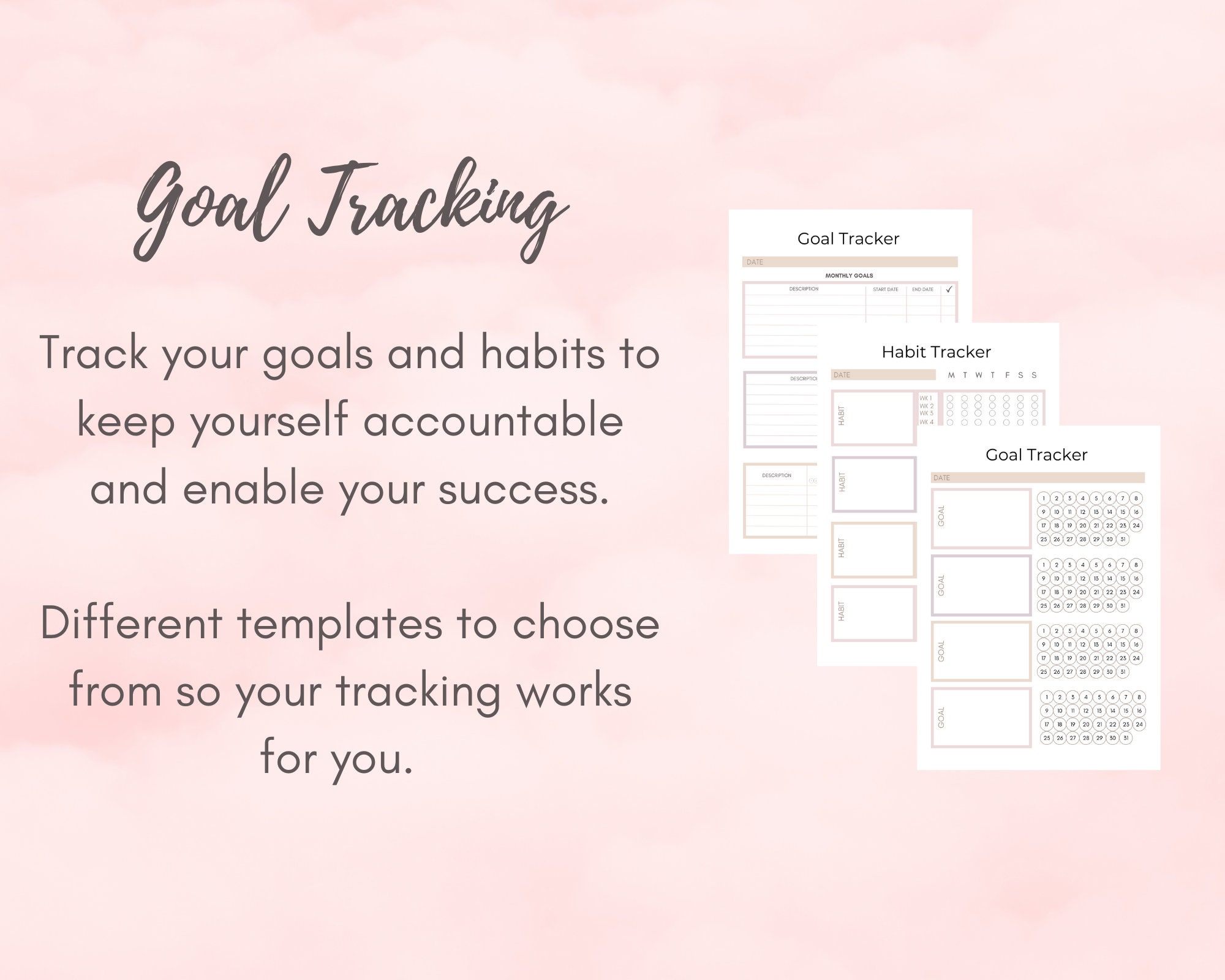 Goal Setting and Tracker Bundle: Long-term Planning, SMART Goals ...