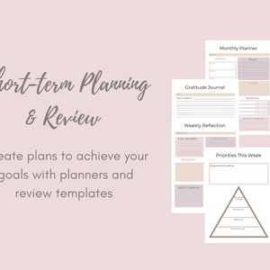 Goal Planner and Journal Bundle: 25 Pages of Goal Setting, Goal ...