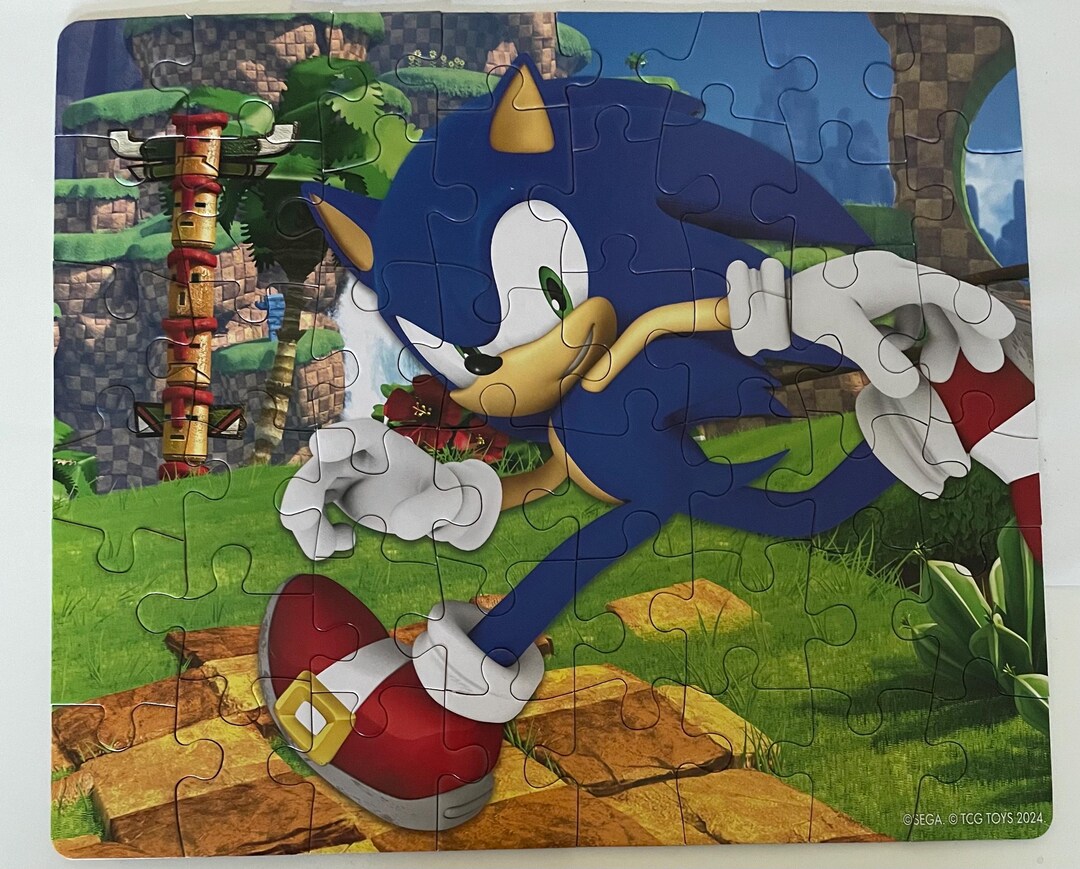 Sonic the Hedgehog Sonic Small Puzzle Glued - Etsy