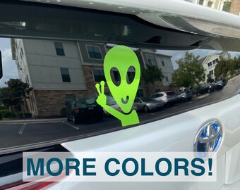 Alien and Big Foot Decal, Alien, UFO, Car Decal, Laptop Decal, Decal ...