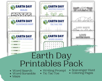 Earth Day Scavenger Hunt Earth Day Activity for Kindergarten Printable ...