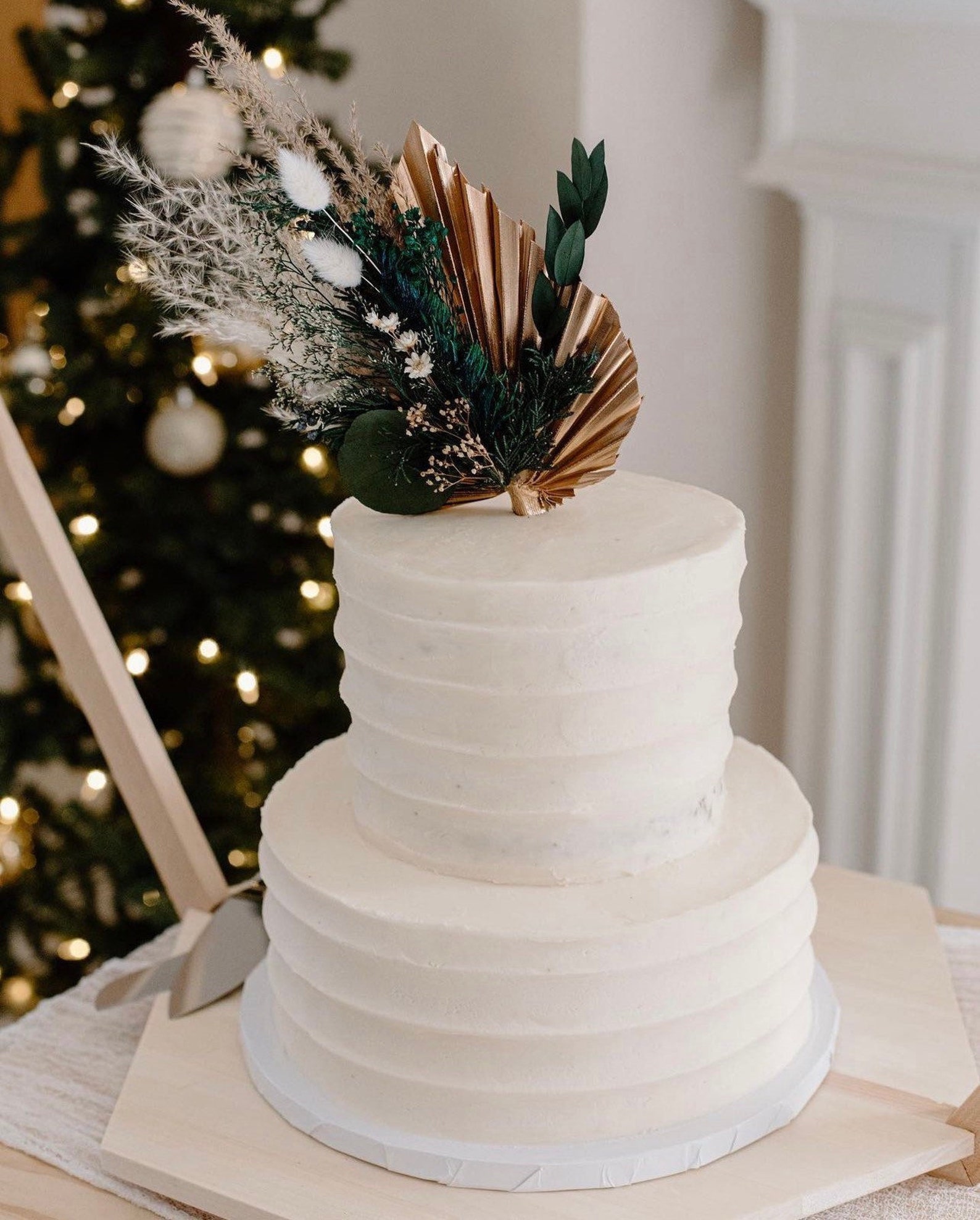 Gold & Emerald Green Cake Topper Boho Winter Christmas - Etsy