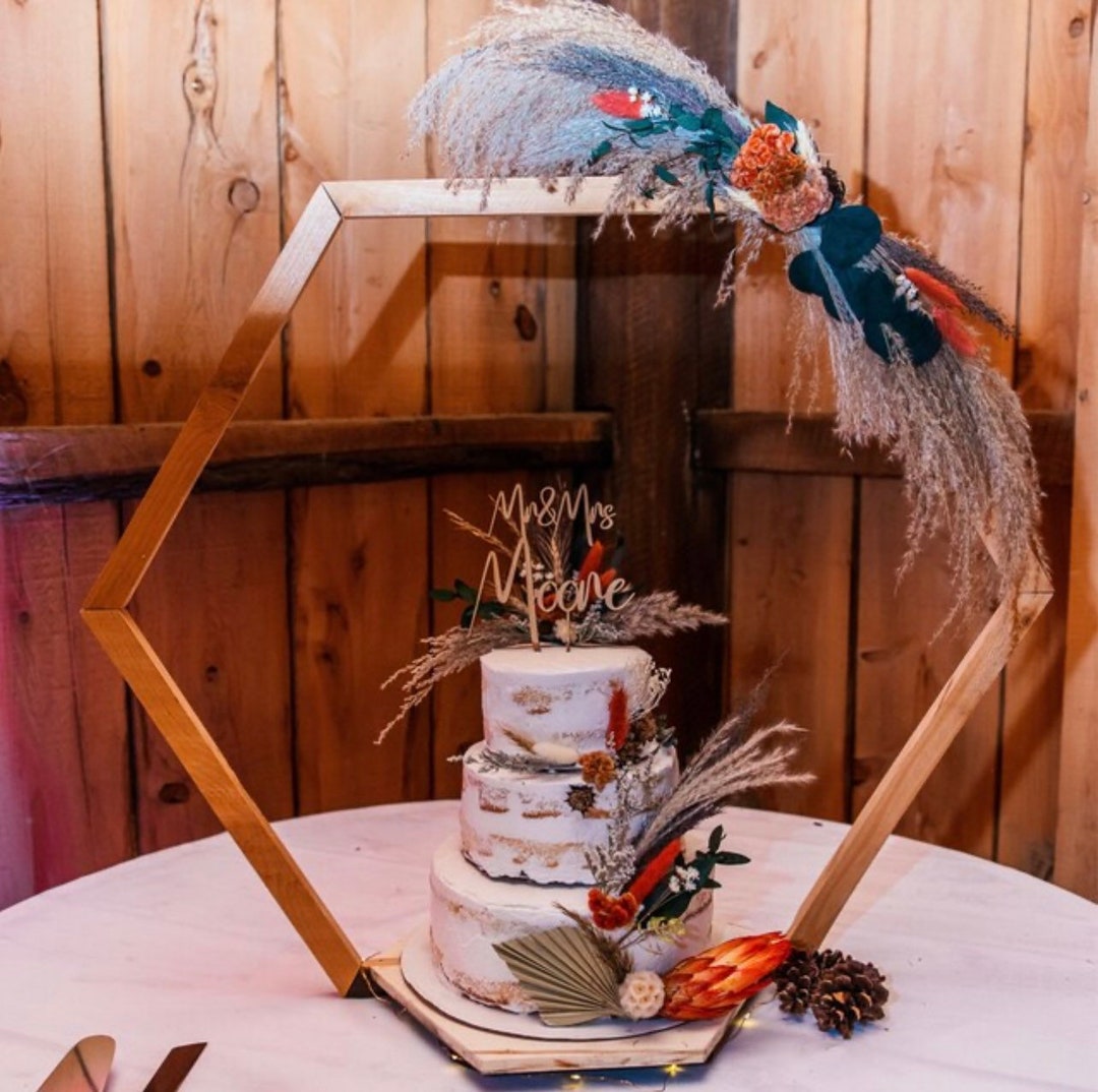 Wedding Cake Arch Hexagon Stand for Any Small to Medium Wedding Cake ...